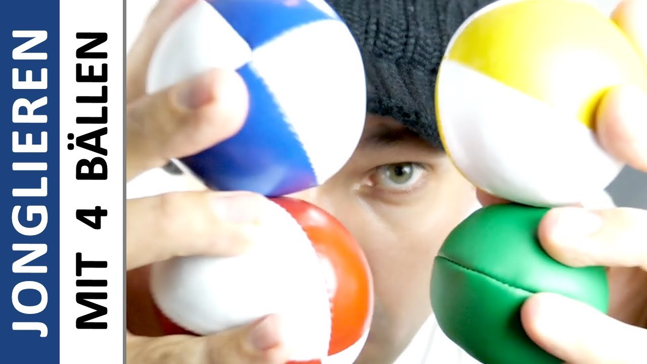 Jonglieren mit 4 Bällen lernen | Jonglierschule [004] [Deutsch] [HD] - YouTube