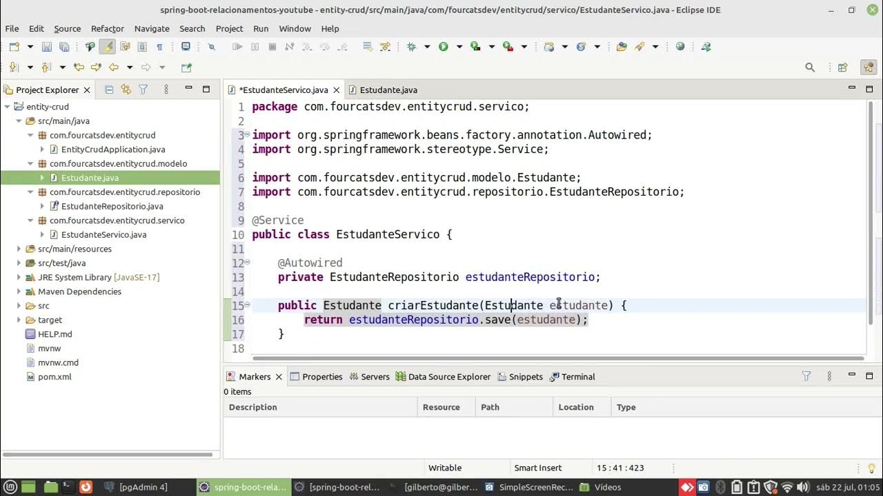 Spring Boot: criando a camada de serviço na aplicação - YouTube