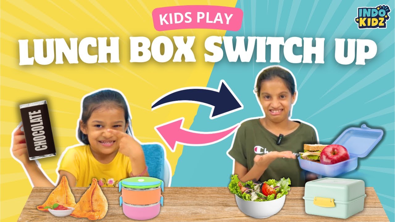 🤯 EPIC Lunch Box Switch Up Challenge | Kids play | INDOKIDZ # ...