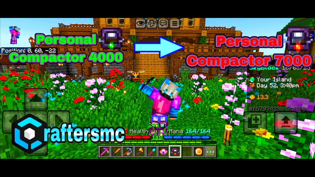 I am Making Personal Compactor 7000 | Minecraft | Craftersmc Sky Black ...