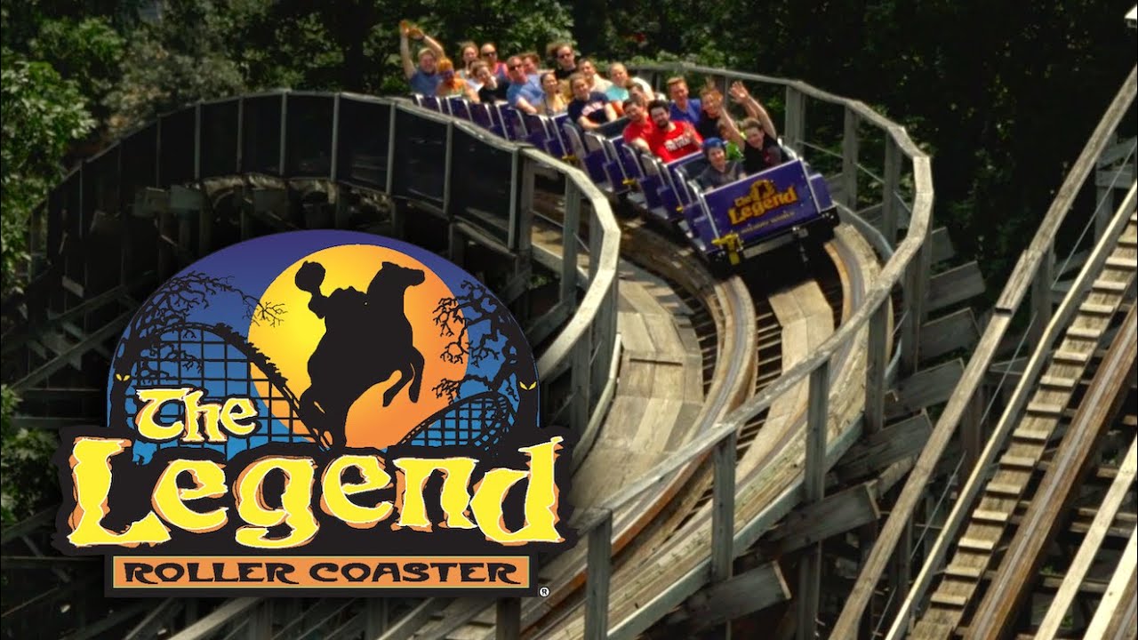 Legend Review Holiday World CCI Wooden Roller Coaster - YouTube