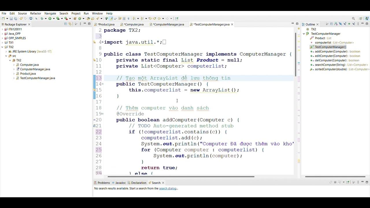 eclipse workspace TX2 src TX2 Product java - YouTube