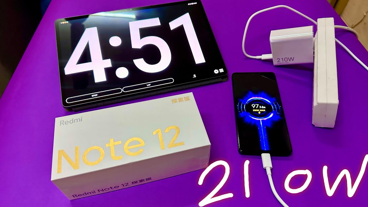 World First 210W Charger In Smartphone. Redmi Note 12 Explorer Charging ...