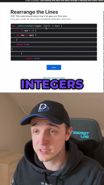 Rearrange The Swift Code 1 Shorts Swift Swiftui Ios Xcode Programming Coding Codingquiz