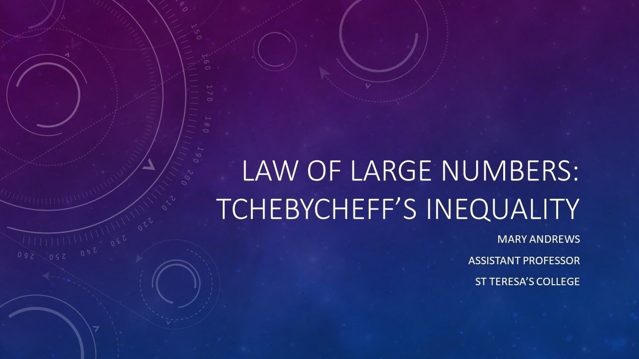 TCHEBYCHEFF'S INEQUALITY - YouTube
