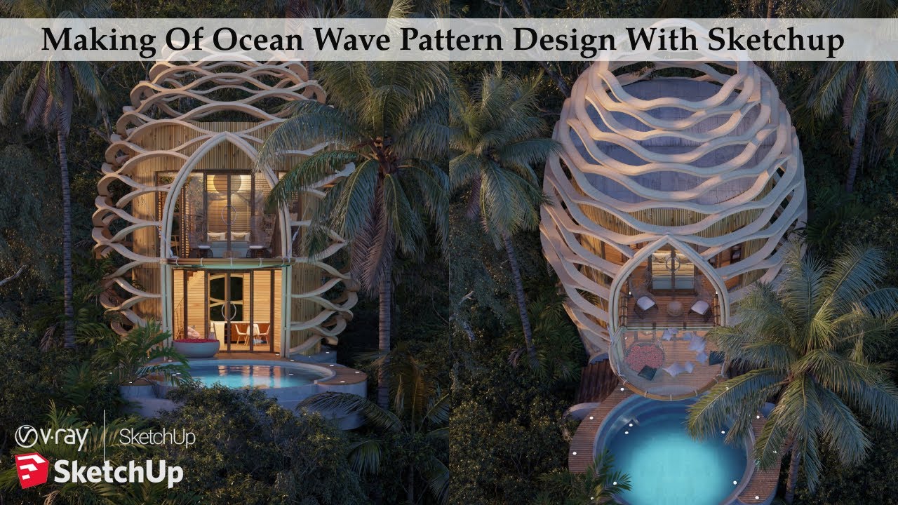 Making Of Ocean Wave pattern With Sketchup - YouTube