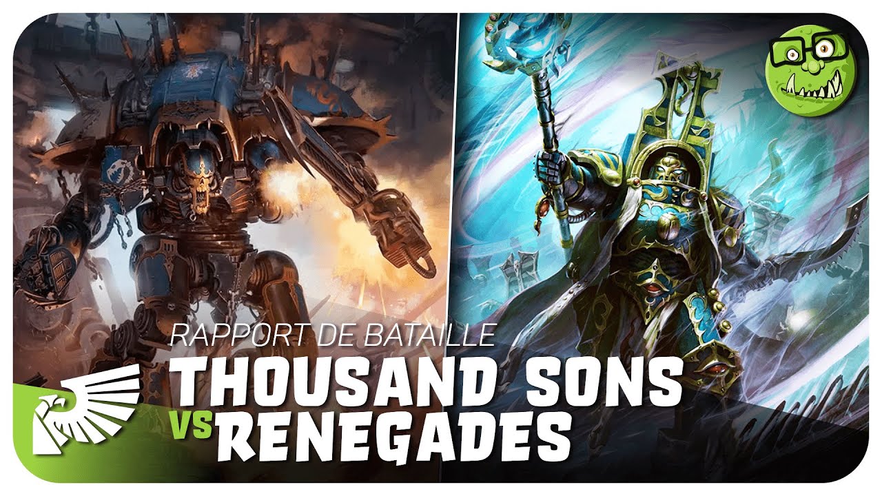 Warhammer 40K V10 - Chaos Knight vs Thousand Sons - YouTube