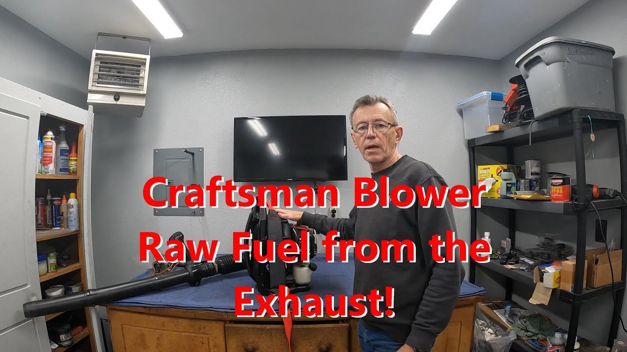 Craftsman Blower Pouring Raw Fuel out of the Muffler - YouTube