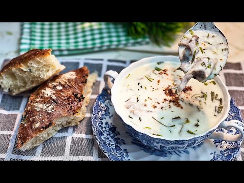 Turkish Tarragon Soup Recipe. The Perfect Soup Aroma ! Konya Usulü Yoğurtlu Tarhun Çorbası Tarifi !