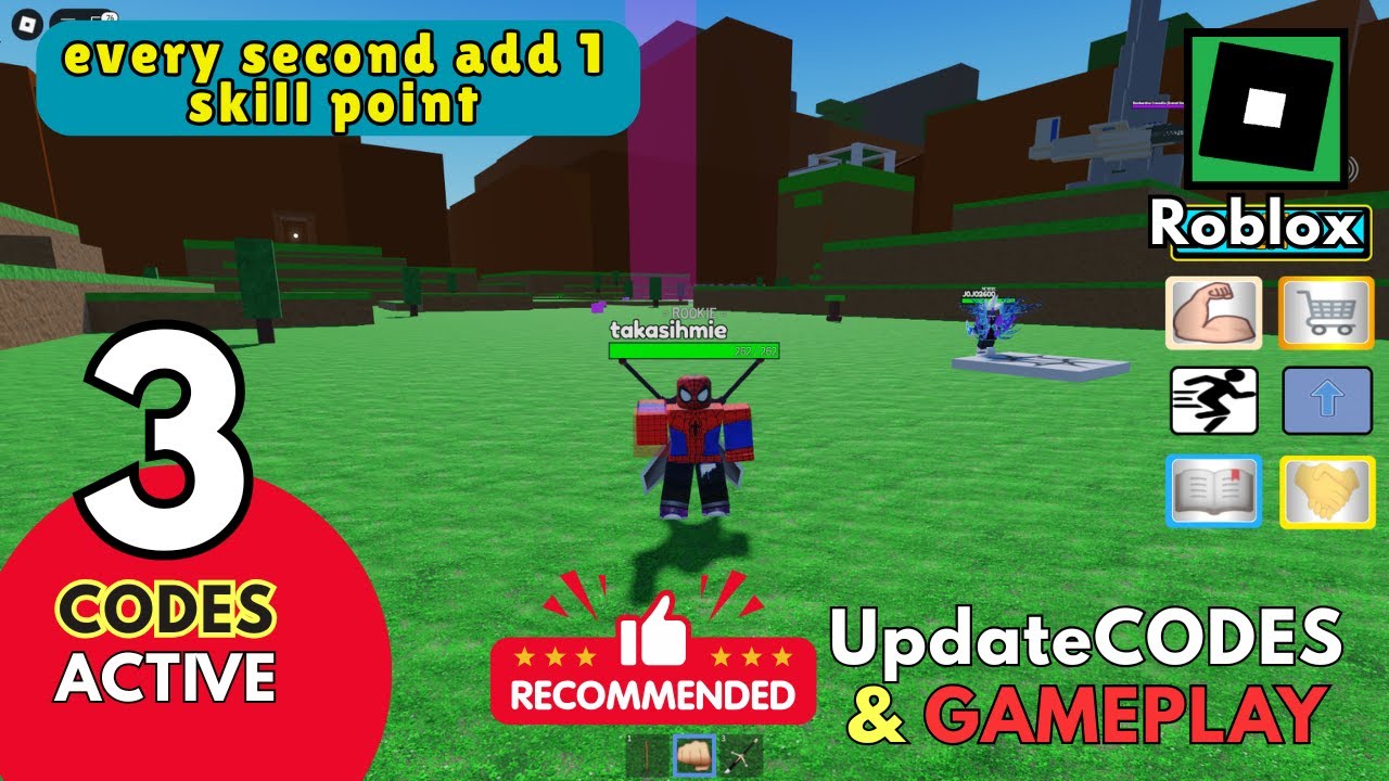 NEW UPDATE CODES every second add 1 skill point Roblox, August 16, 2025 ...
