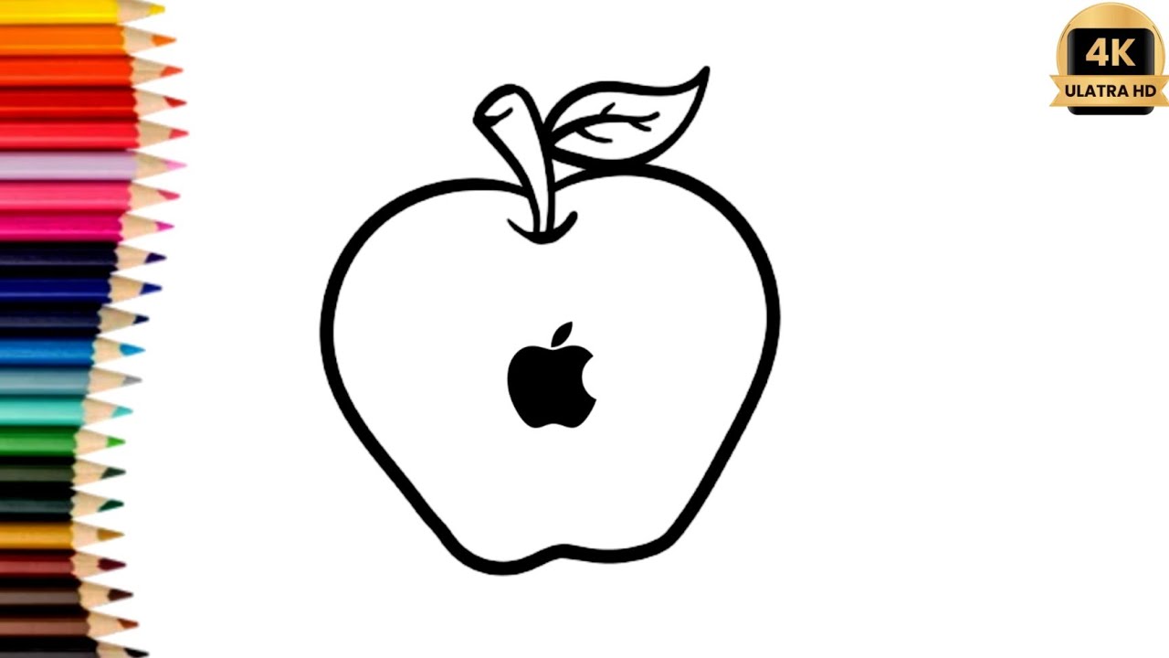 How to draw a apple || Apple Drawing easy step by step for biginners ...