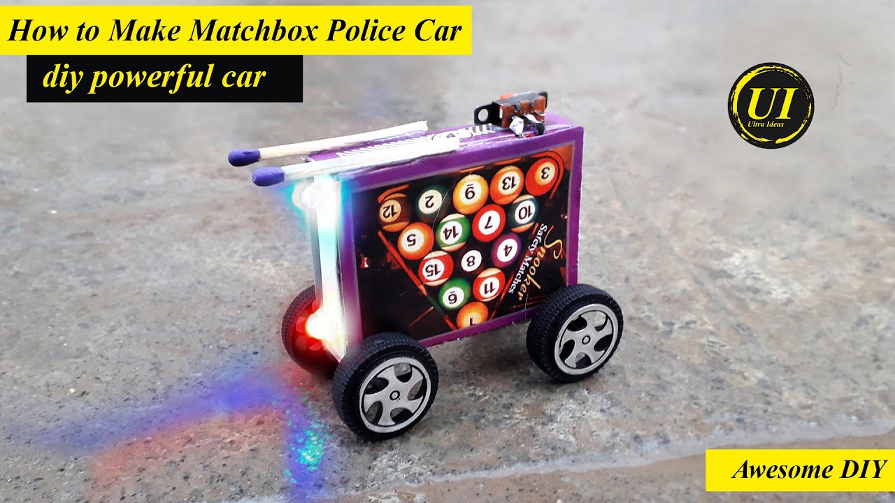 How to Make simple Police Car with Matchbox diy - Ultra Ideas - YouTube