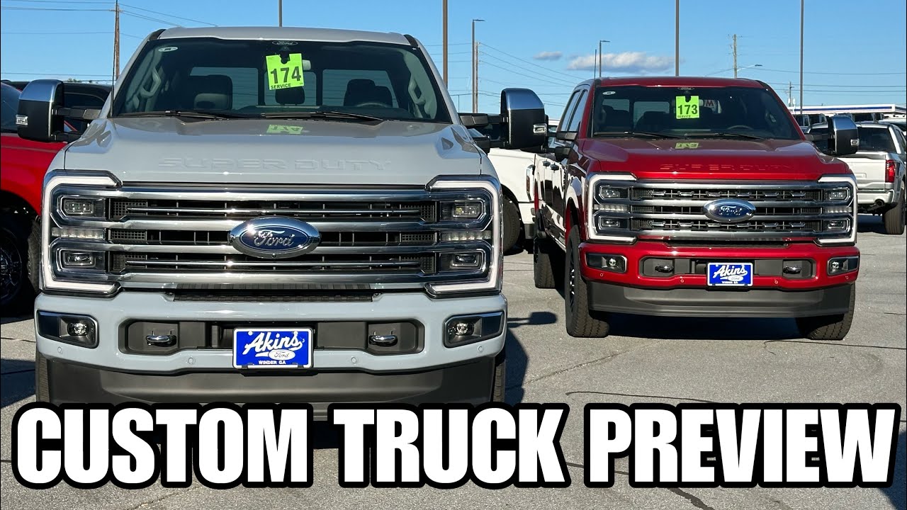 EPIC 2024 Glacier Gray & Rapid Red FORD F250 Custom Trucks-Platinum ...