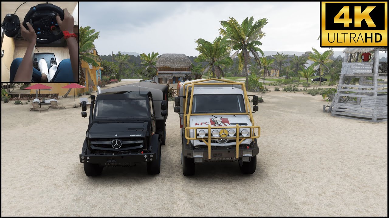Mercedes UNIMOG delivering PEPSI and KFC | OFFROAD TRUCK CONVOY | Forza ...