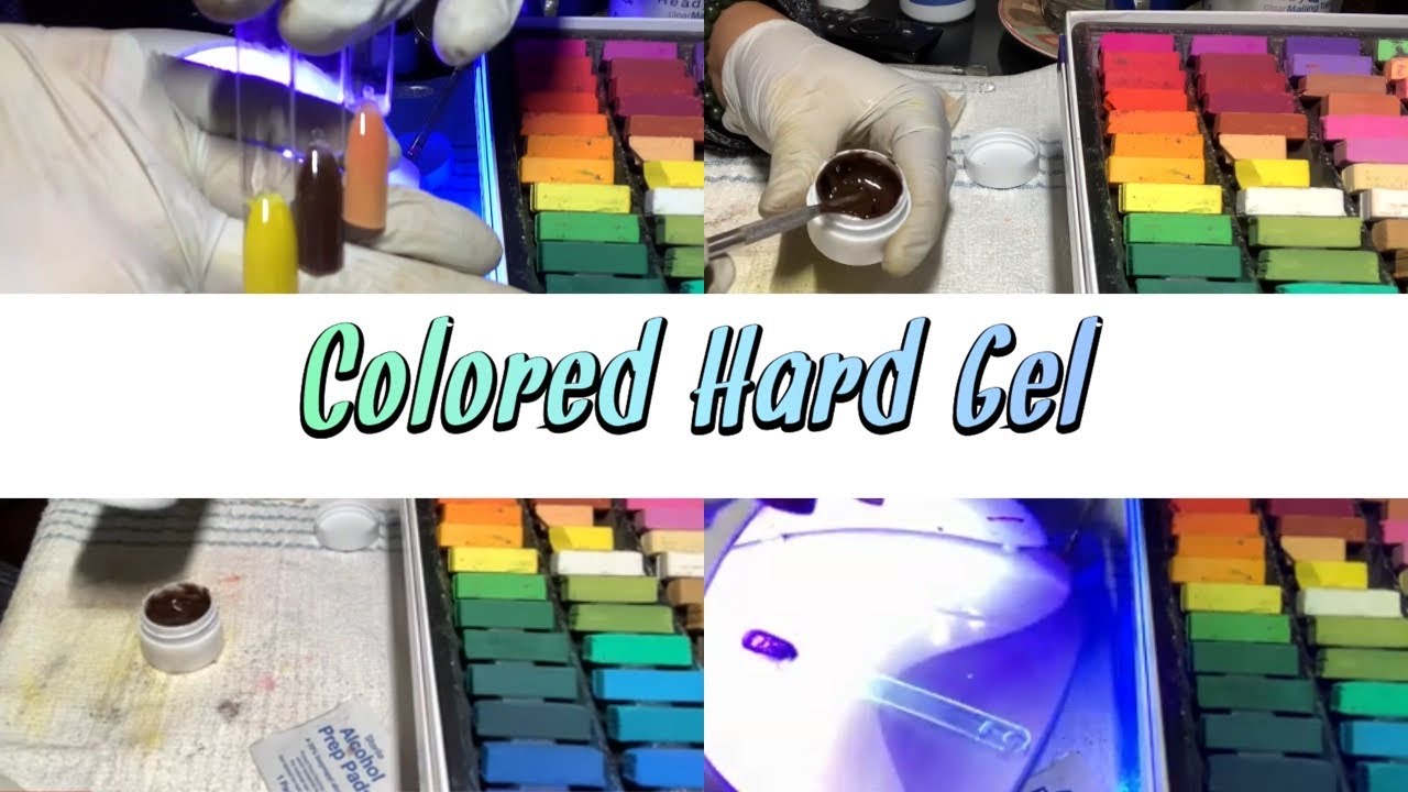 DIY colored hard/builder gel - YouTube