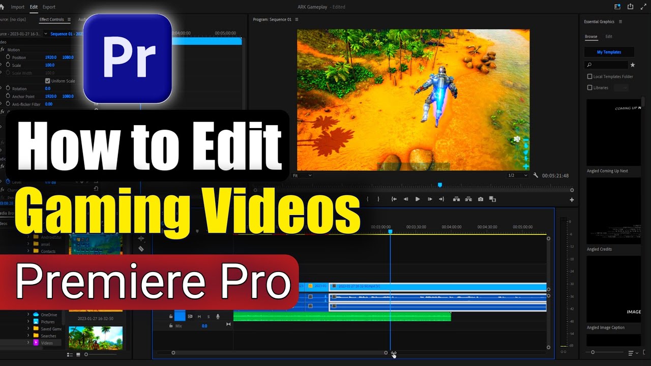 How to Edit Gaming Videos in Adobe Premiere Pro - YouTube
