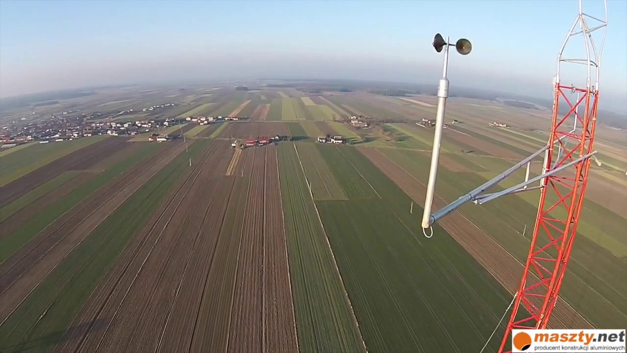 120m instalacja / measurement 120m mast installation - YouTube