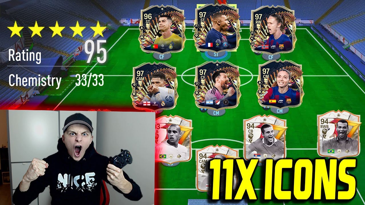 EA FC 24 (FIFA 24): WELTREKORD! 11x ICONS in TOTS 131 Rated ICON Fut ...