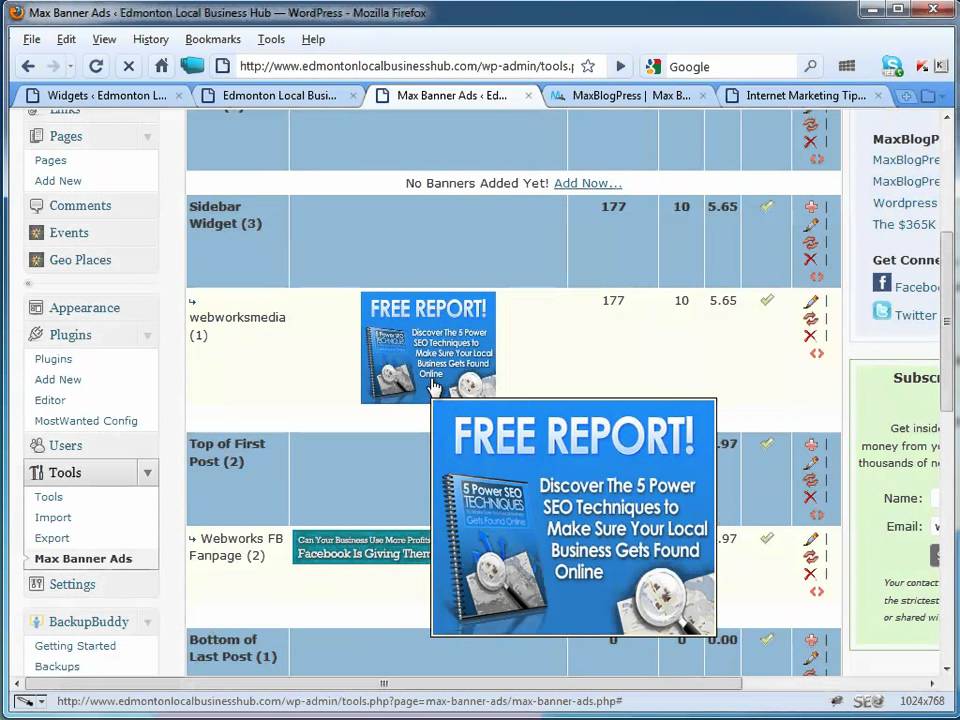 max banner ads wordpress plugin review - YouTube