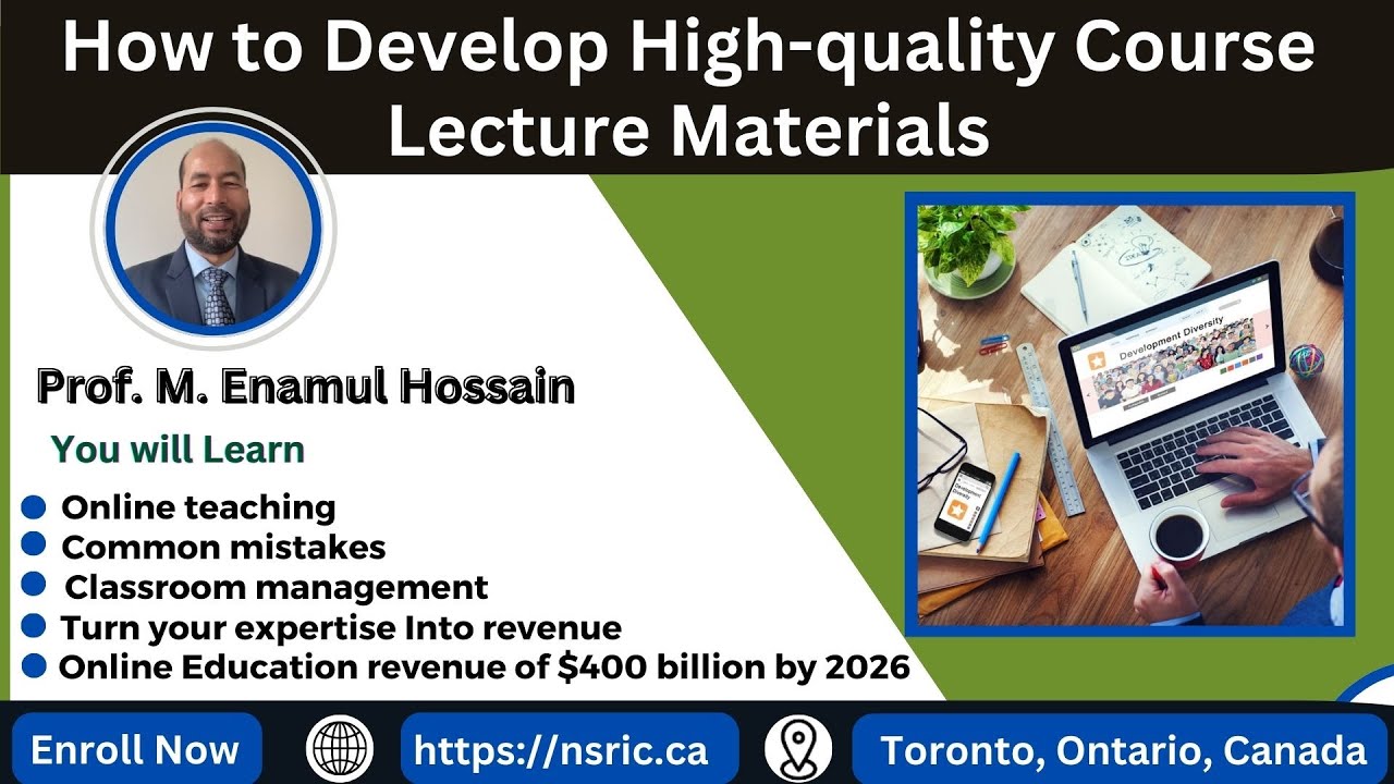How to Develop High quality Course Lecture Materials - YouTube
