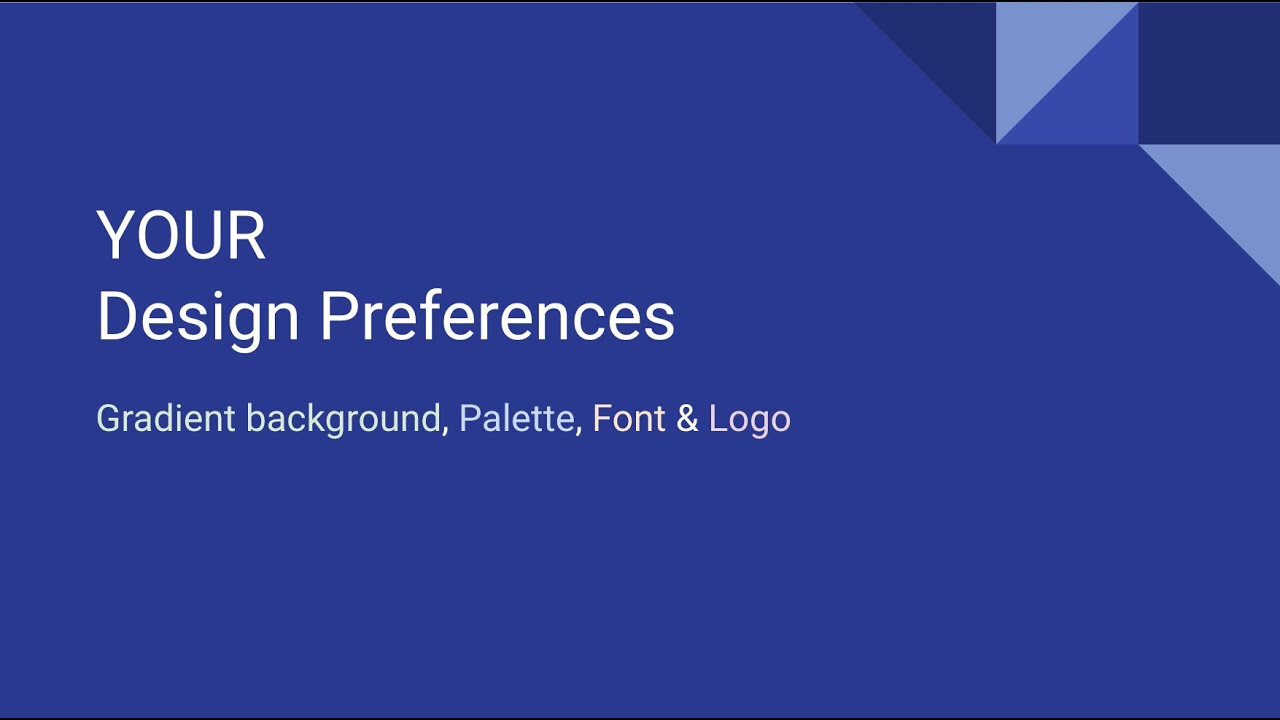 your design preference - YouTube