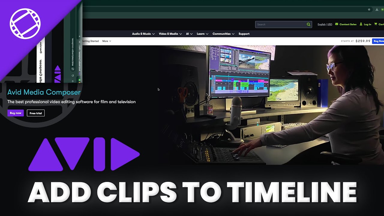 LESSON 4 / ADD CLIPS TO TIMELINE - AVID MEDIA COMPOSER - YouTube