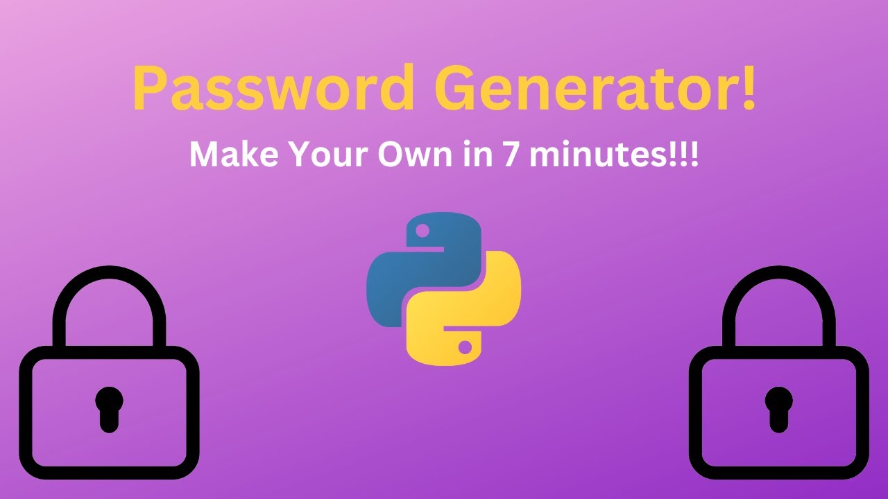 Password Generator Program In Python Npstation Youtube