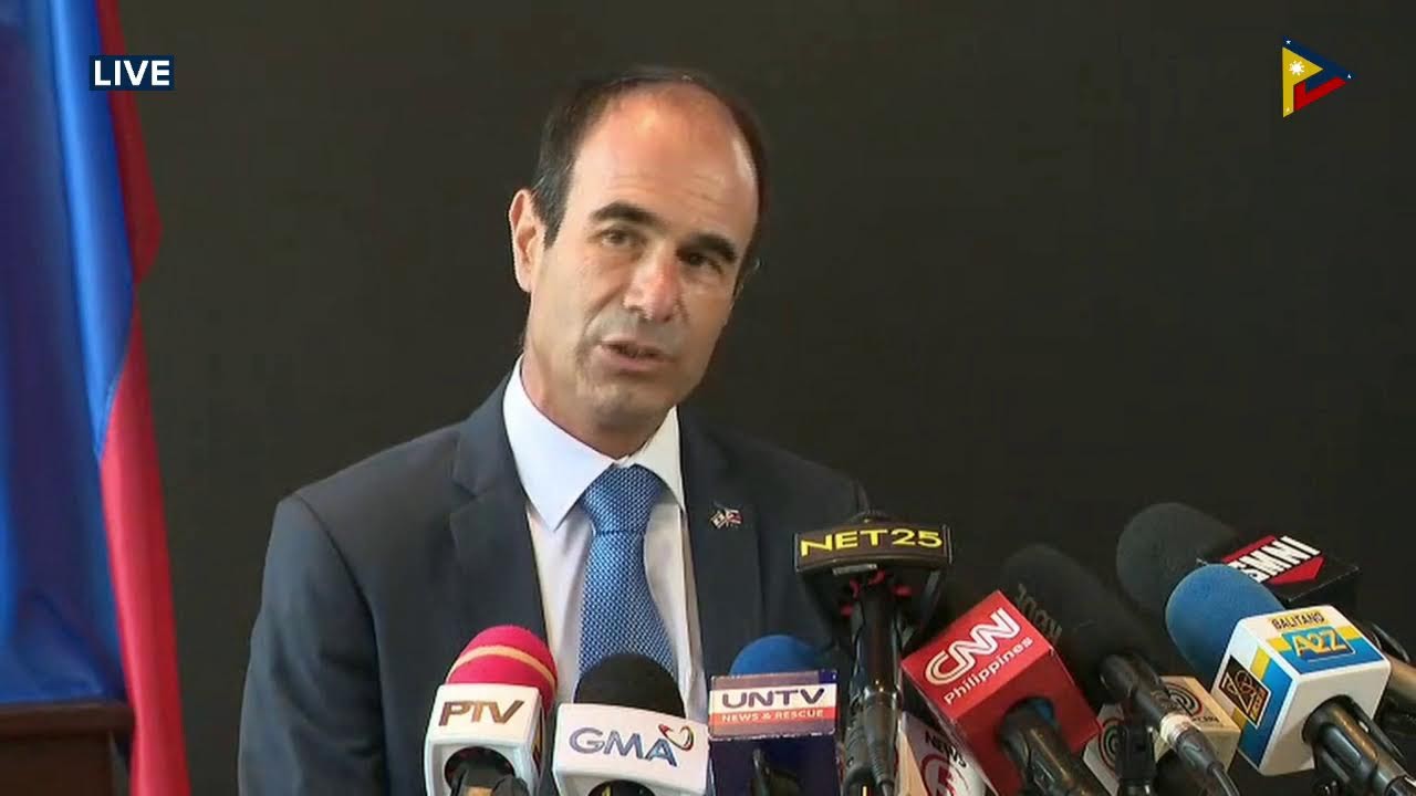 Israel Ambassador to the Philippines Ilan Fluss holds a press briefing ...