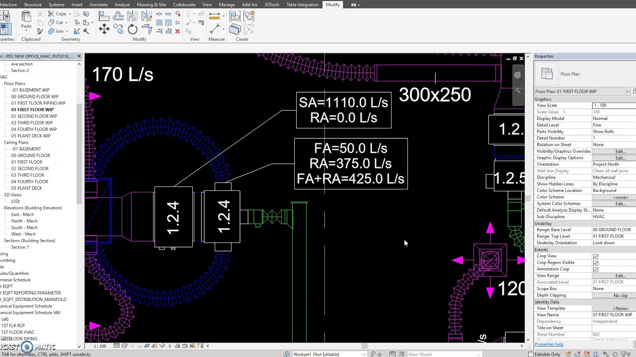 Revit HVAC automatic addition of FreshAir and ReturnAir - YouTube