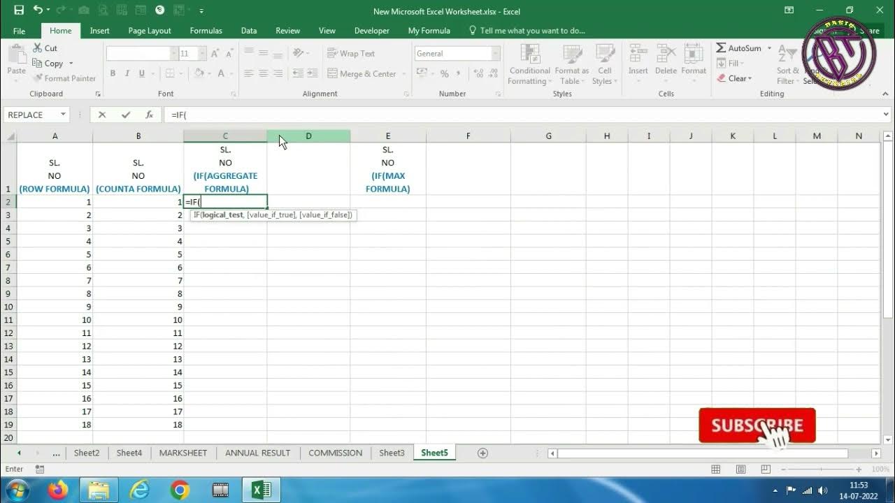 serial number formula several ways "Basic TUTORIAL" basic excel course ...
