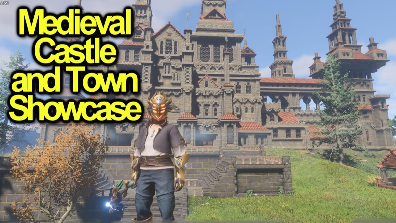 Huge Medieval Castle and Town Showcase | Enshrouded - YouTube