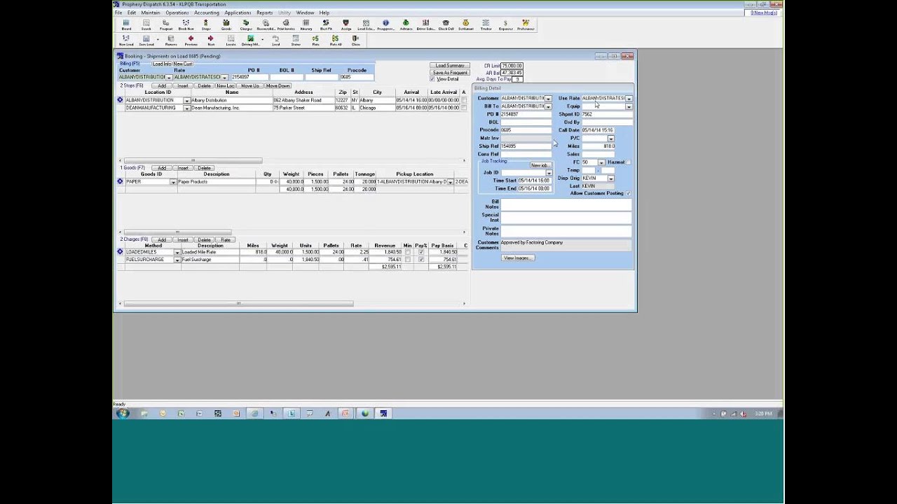Prophesy Dispatch Booking Screen & Load Scheduler Webinar - YouTube