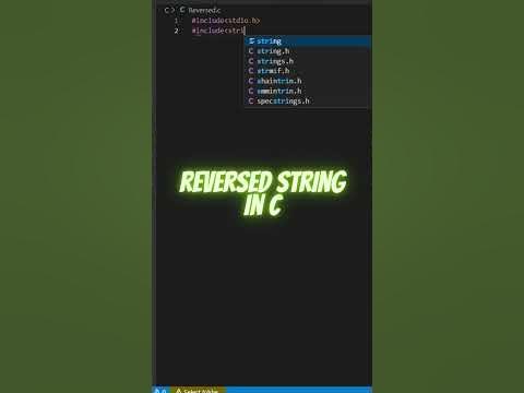 REVERSED STRING IN C - YouTube