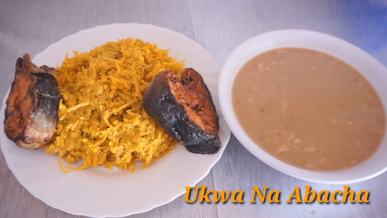 How to make Ukwa and Abacha ( Bread fruit and cassava flakes ) - YouTube