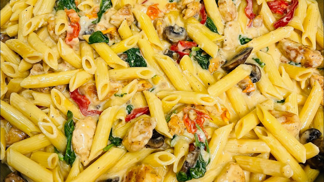 Pasta penne con pollo - YouTube
