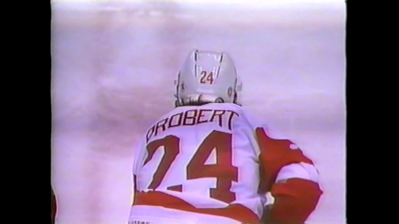 Bob Probert's First NHL Goal - 12/21/85 - YouTube