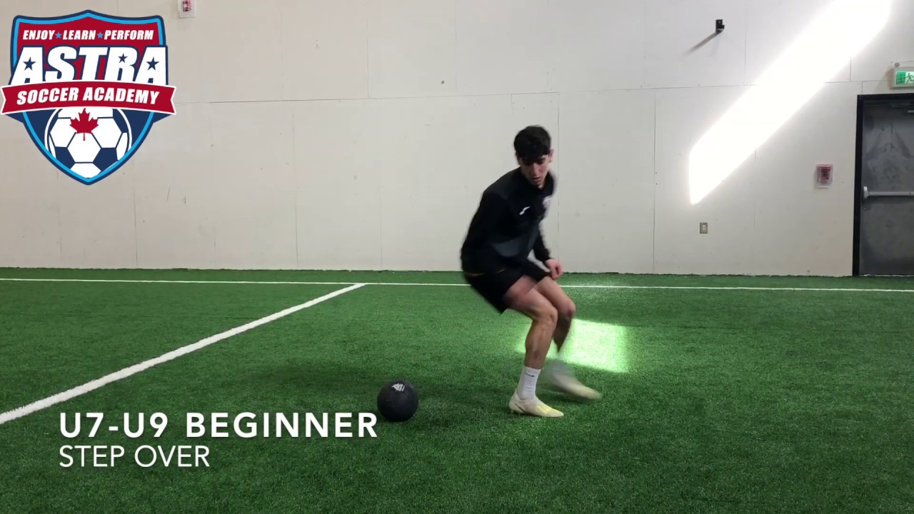 ASTRA Soccer Academy Saskatoon - U7/U9 Beginner Skill - Step Over - YouTube
