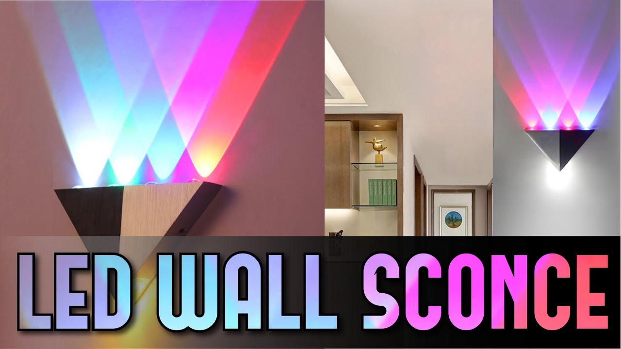 CHEAPEST LED WALL SCONCE 2020 - DIY - YouTube