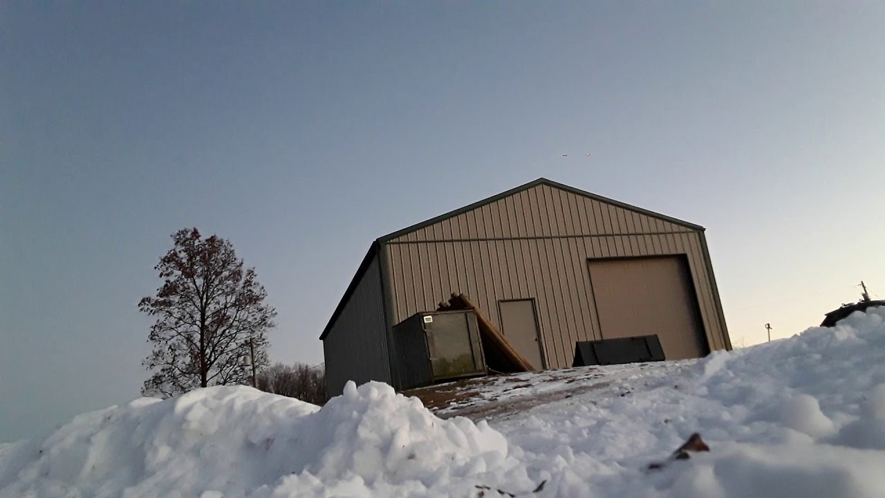 snow sledding with big ramp - YouTube