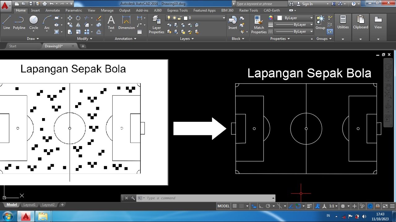 Cara Mendigitasi Gambar Secara Cepat Dengan AutoCAD Raster Tools - YouTube