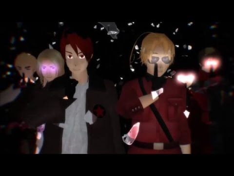 【APヘタリアMMD】 2P! Allies (Daft Punk)