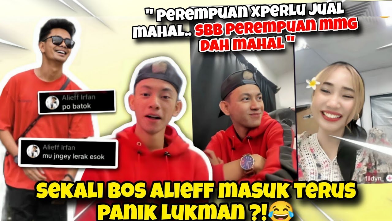 Bos Alieff Masuk Komen..Panik Lukman ?! Lukman Llve Dgn Random !! - YouTube