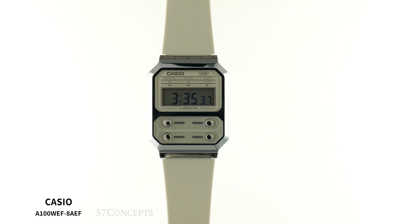 Casio VINTAGE A100WEF-8AEF Edgy • Zegarek damski - YouTube
