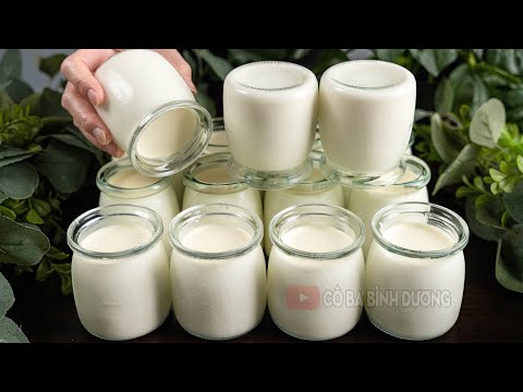 Sữa Chua Úp Ngược ủ theo cách này dễ nhất, không bị nhớt, không bị tách lớp | Homemade Yogurt Recipe