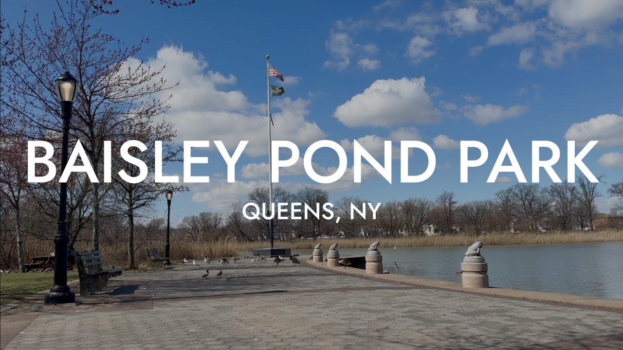 Baisley Pond Park in 1 min - Enormous Pond in Park! - YouTube