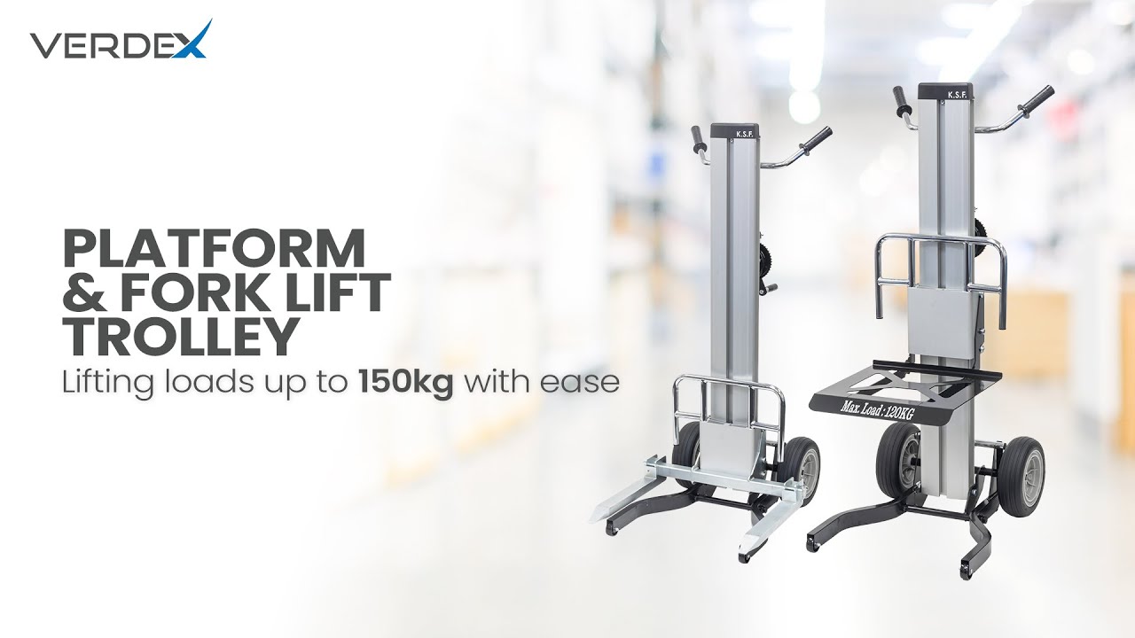 Platform and Fork Lift Trolley by Verdex - YouTube