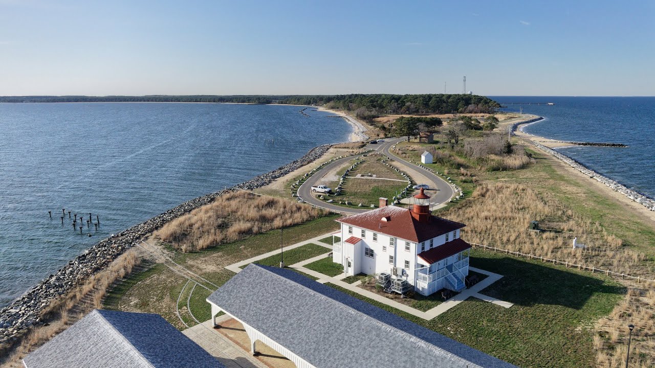 Kite Aerial Photography at Point Lookout, Maryland, 4/15/2022 - YouTube