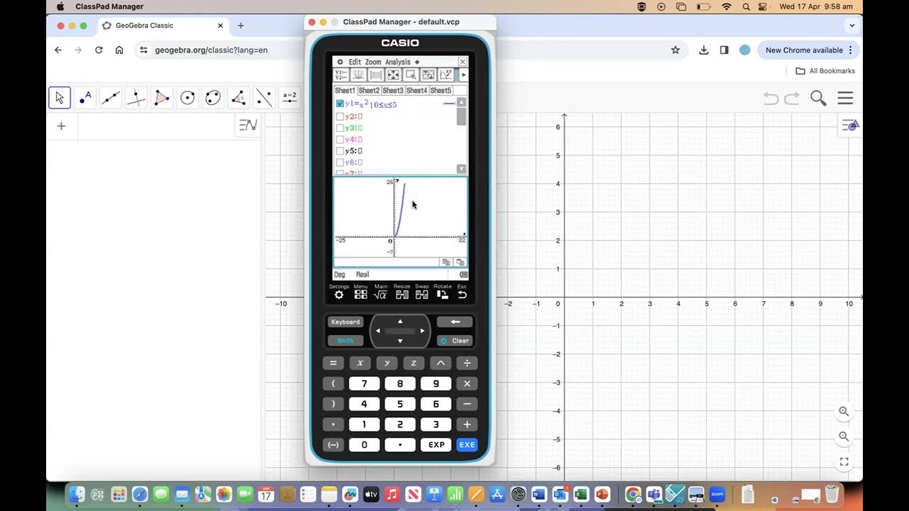 Setting Domain of Function on CASIO ClassPad - YouTube