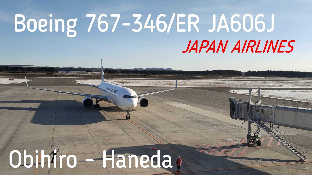 【ｴｱﾗｲﾝ景色】国際線機材B6でした. 帯広-羽田JAL JA606J. 澄んだ帯広の景色から羽田までをどうぞ. 【AIRLINE VIEW】OBO-HND with Winter view ...