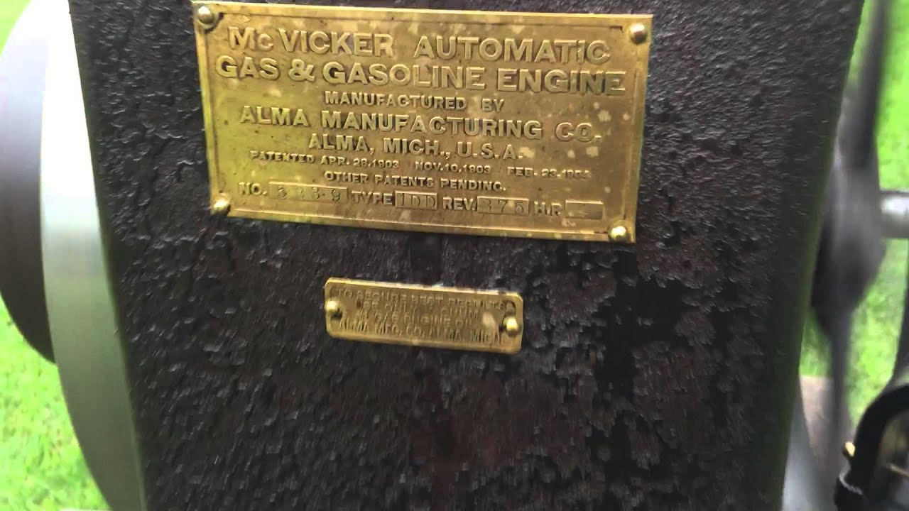 McVicker Gasoline Engine - YouTube